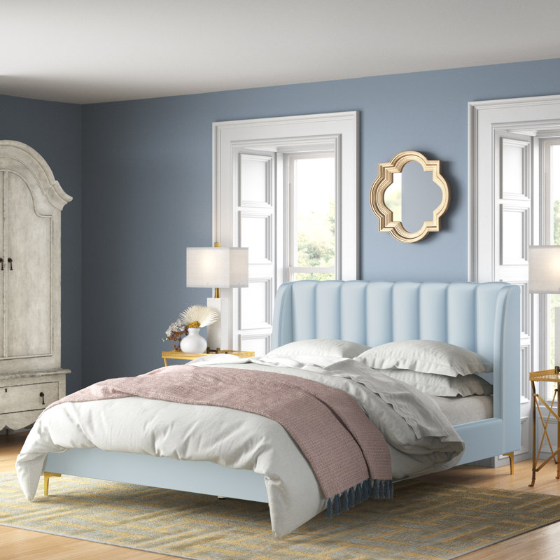 Etta Avenue Jacqeuline Queen Tufted Low Profile Platform Bed Reviews Wayfair